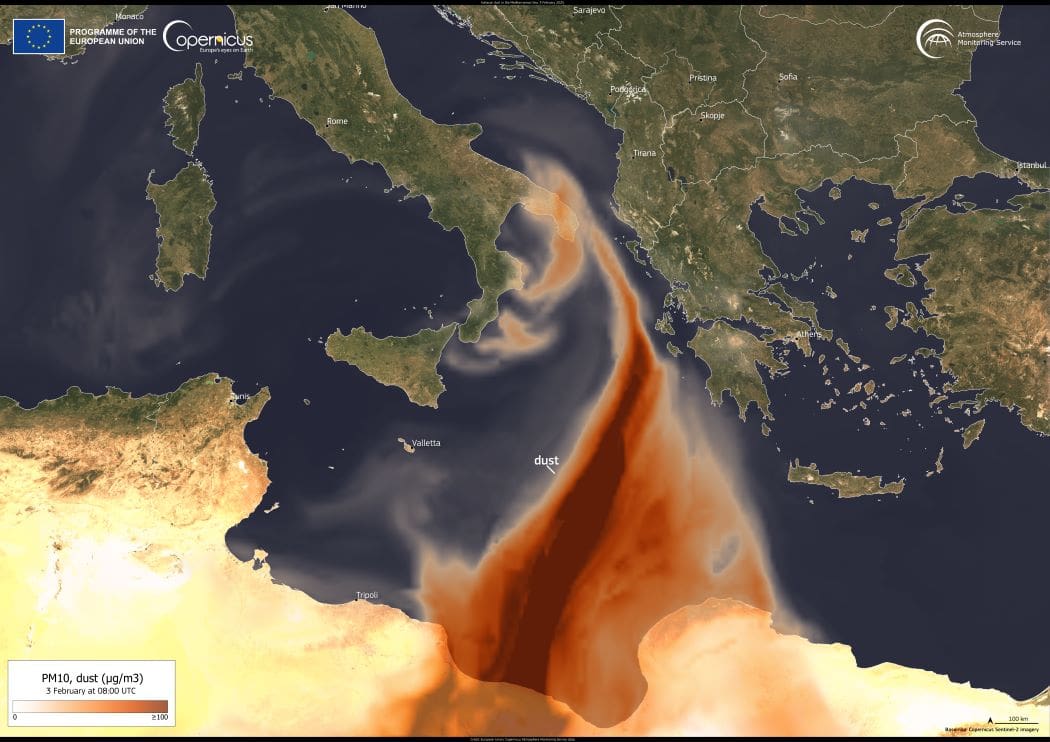 Image of the day: Saharan dust over the Mediterranean • Muser Press