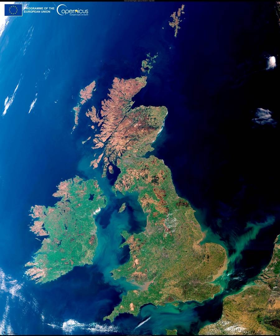Image of the day: Rare satellite view reveals sun-drenched British ...