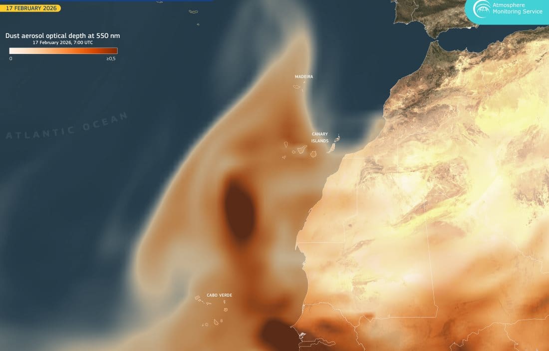 Image of the day: Dust from the Sahara sweeps over the Atlantic • Muser ...